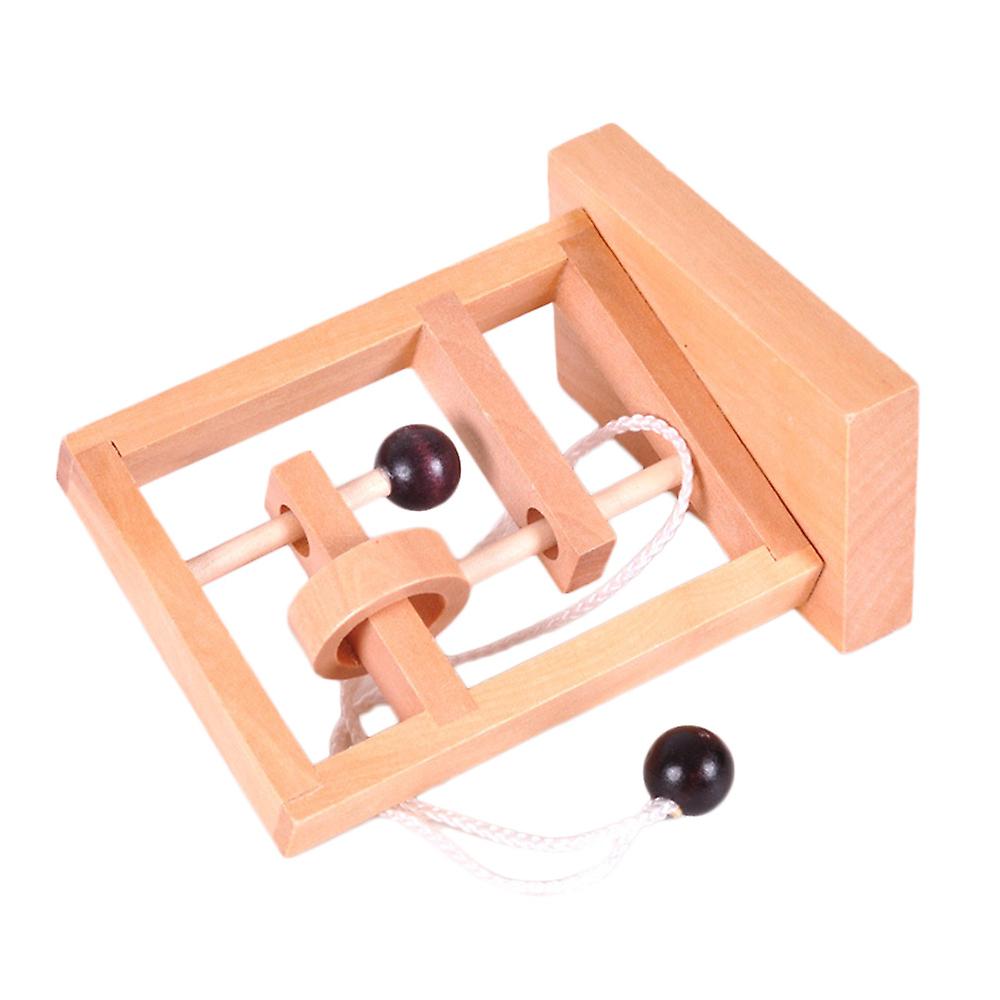 3D Wooden Rope Loop Puzzle Iq Mind String Brain Teaser Game For Adults ...