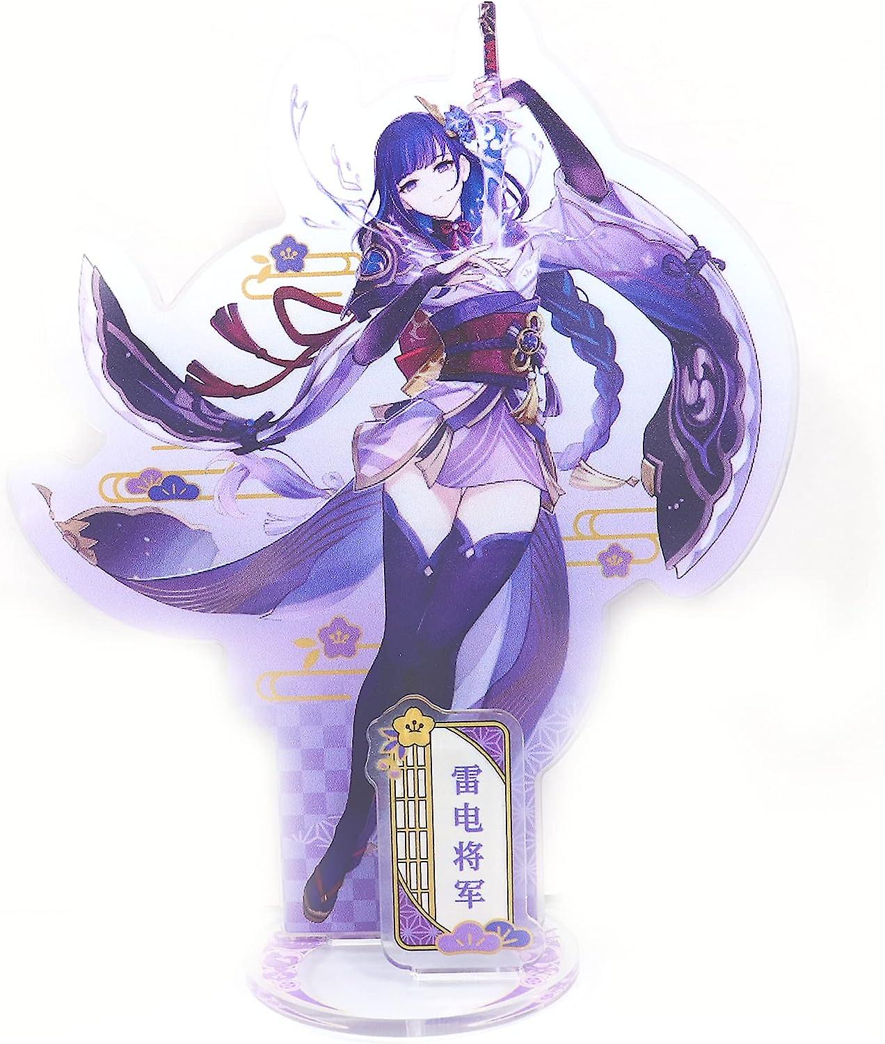 Exquisite Genshin Impact Figier Stand. 3pcs Dual Insert With Background ...