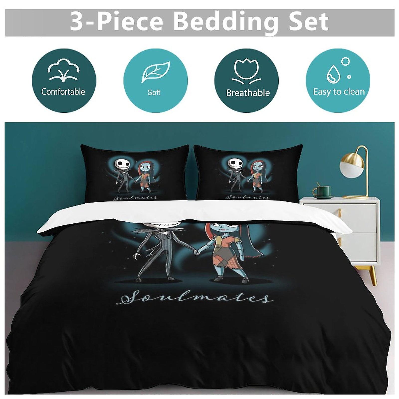 Animation The Nightmare Before Christmas 3 Piece Bedding Sets Decor ...