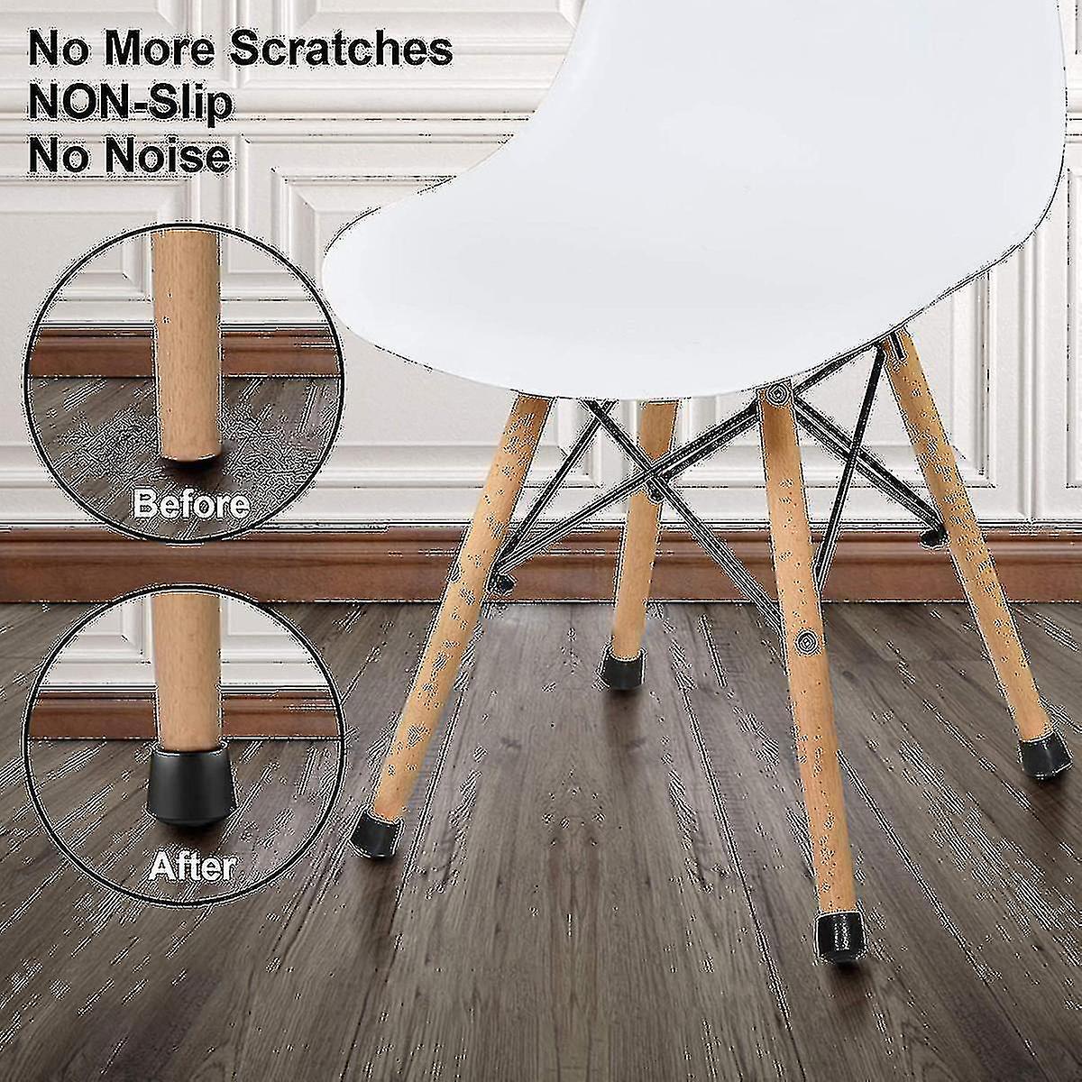 Chair Leg Caps For Chair Legs, 16 Rubber Chair Caps Feet Pads | Fruugo UK