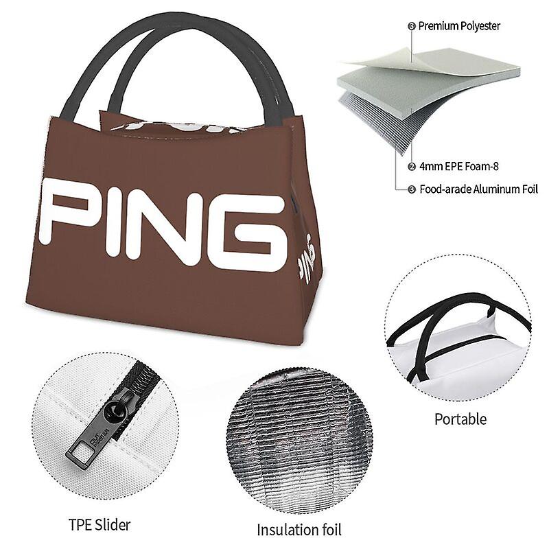 Golf Logo Insulated Lunch Bags For Women Resuable Thermal Cooler Lunch ...