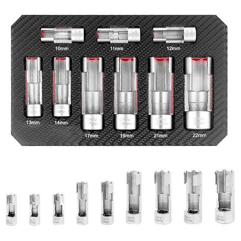 Flare Nut Socket Set, 9PCS Slotted Set, Diesel Injector Line Socket ...
