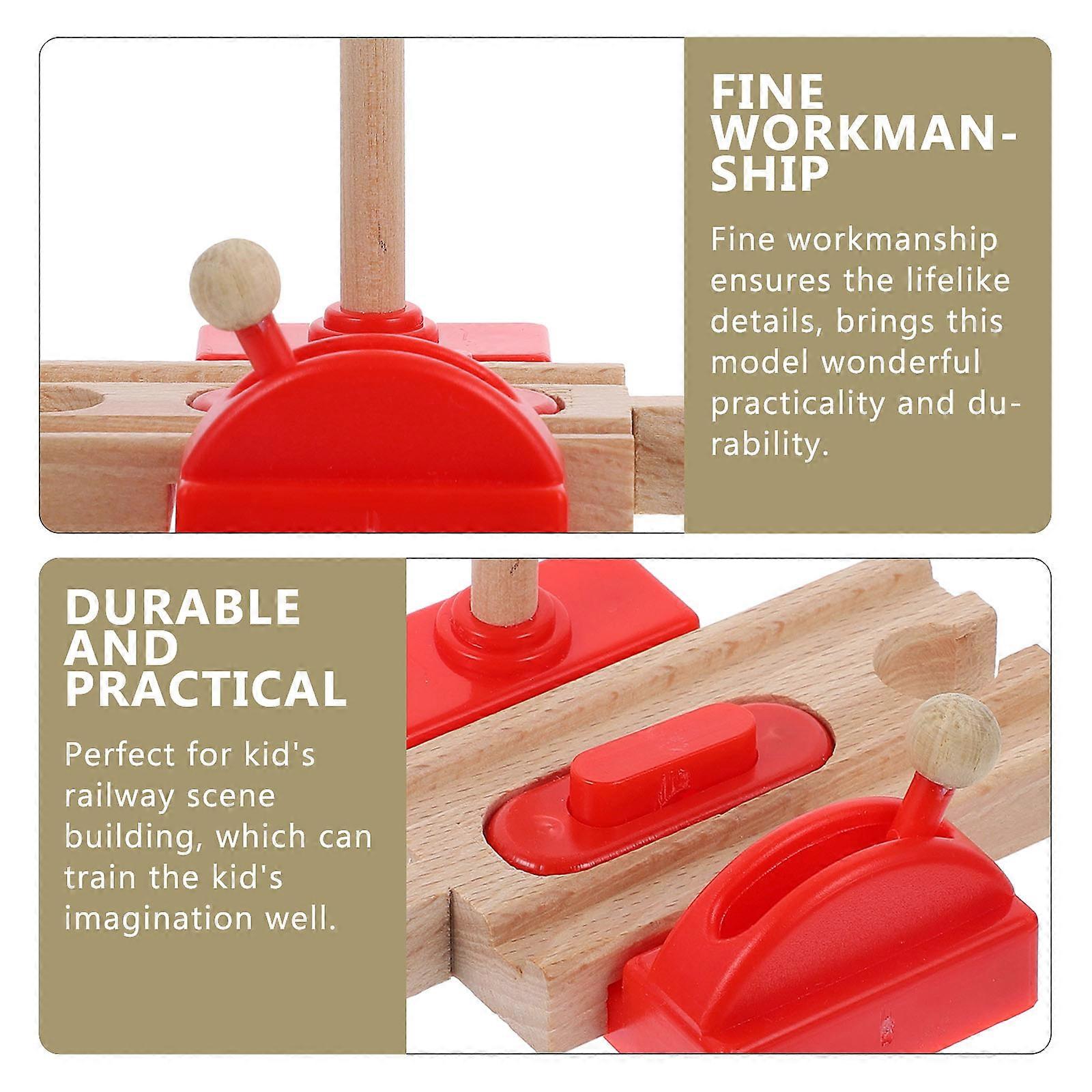 Wooden Toy Train Accessory Wooden Railway Roadblock Train Roadblock Toy ...