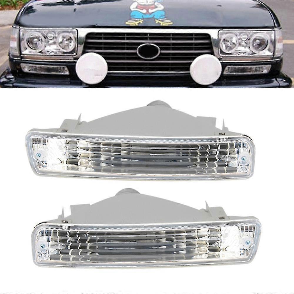 2Pcs Car Front Bumper Turn Signal Lamp for Land Cruiser 80 Series 1991-1998 LC80 FJ80 FZJ80 ...