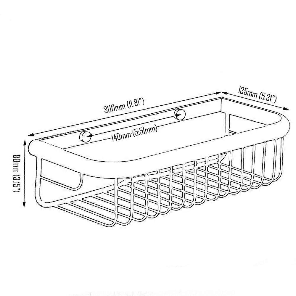 Brass Shower Caddy with Concealed Installation Screws Rustproof ...