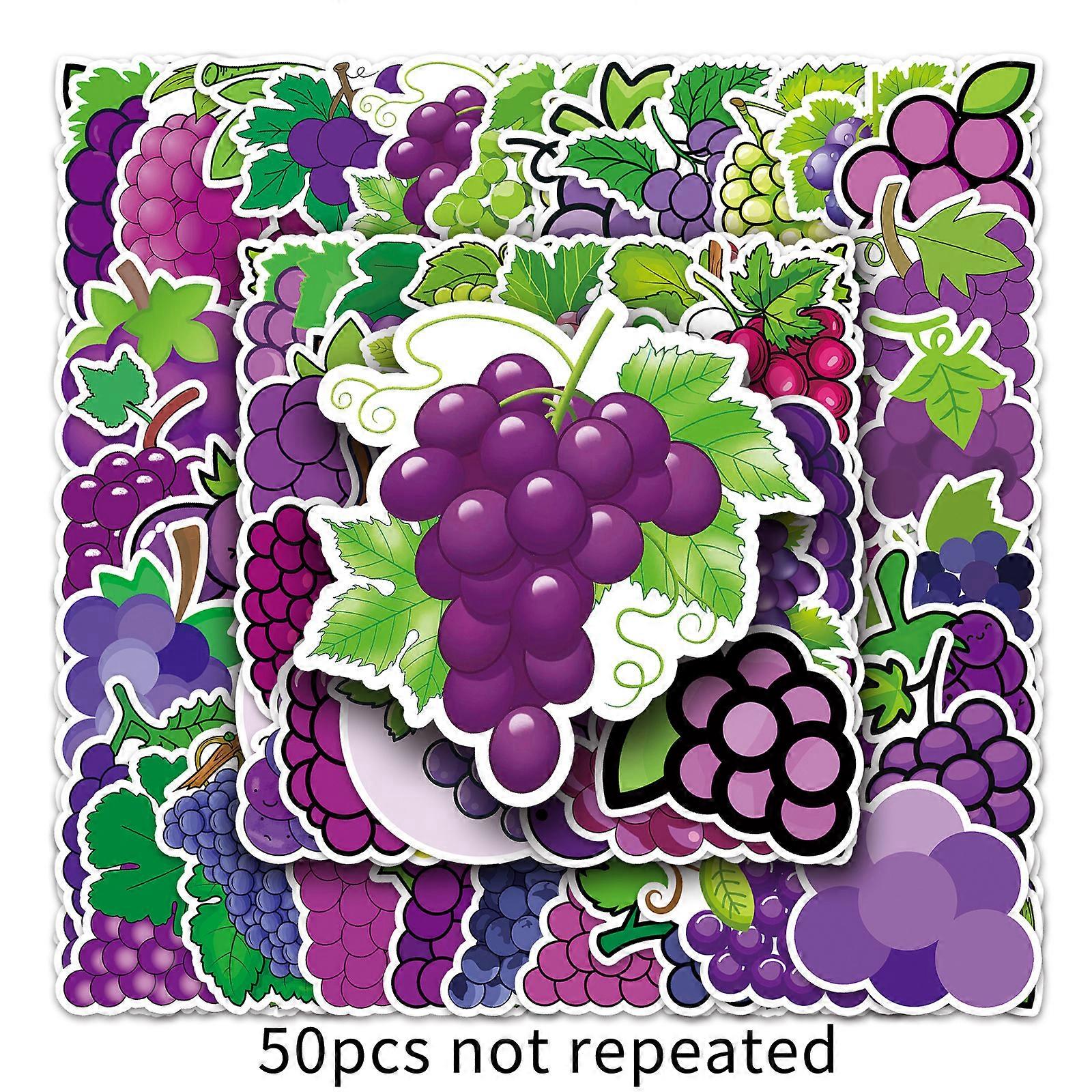 Fruit Grape Stickers Purple Stickers Pack 50pcs-Suitable for Laptop ...