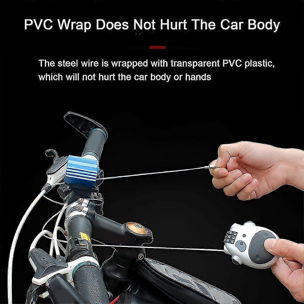 Portable Anti-theft Telescopic Wire Lock Security Lock Bicycle Helmet ...