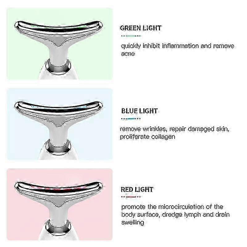 Neck Face Beauty Device Led Red Light Therapy Skin Tighten Reduce ...