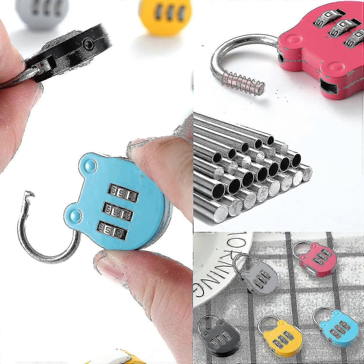 Suitcase Padlock Code Lock 3 Digit Combination Padlocks Mini Resettable ...