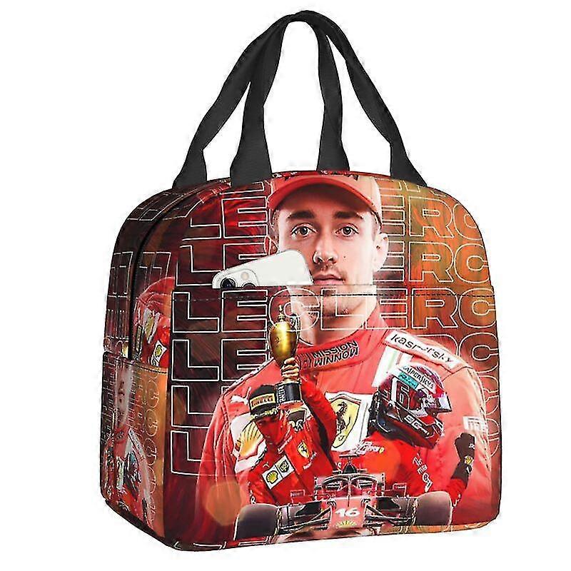 Formula One Leclerc Charles Lunch Bag Men Women Warm Cooler Insulated ...