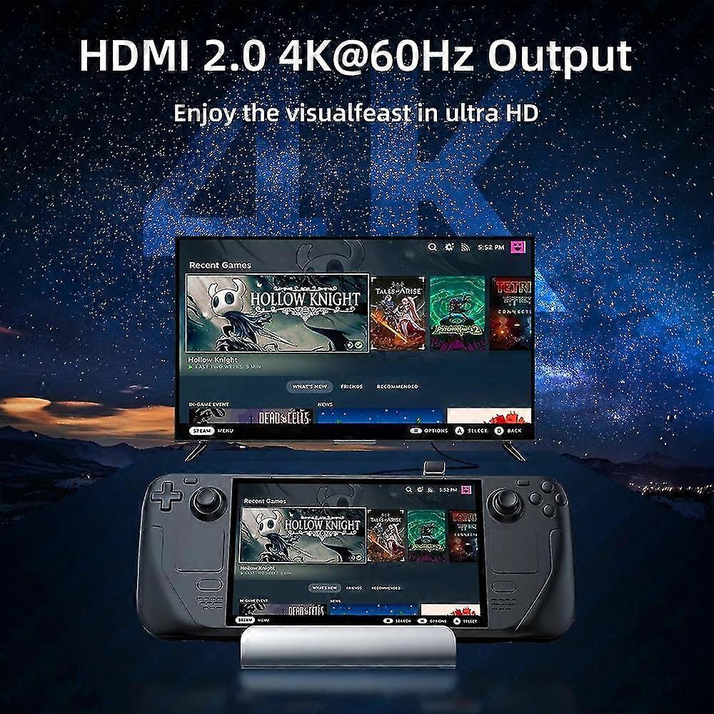 Steam Deck Dock 6 In 1 Steam Deck Stand Accessories 3*usb 3.0 Hdmi 4k ...