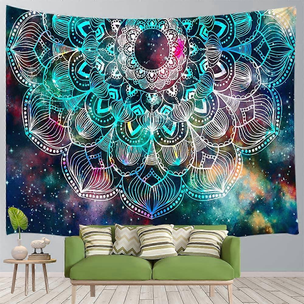 Mandala Wall Tapestry, Large Star and Galaxy Mandala Boho Trippy ...