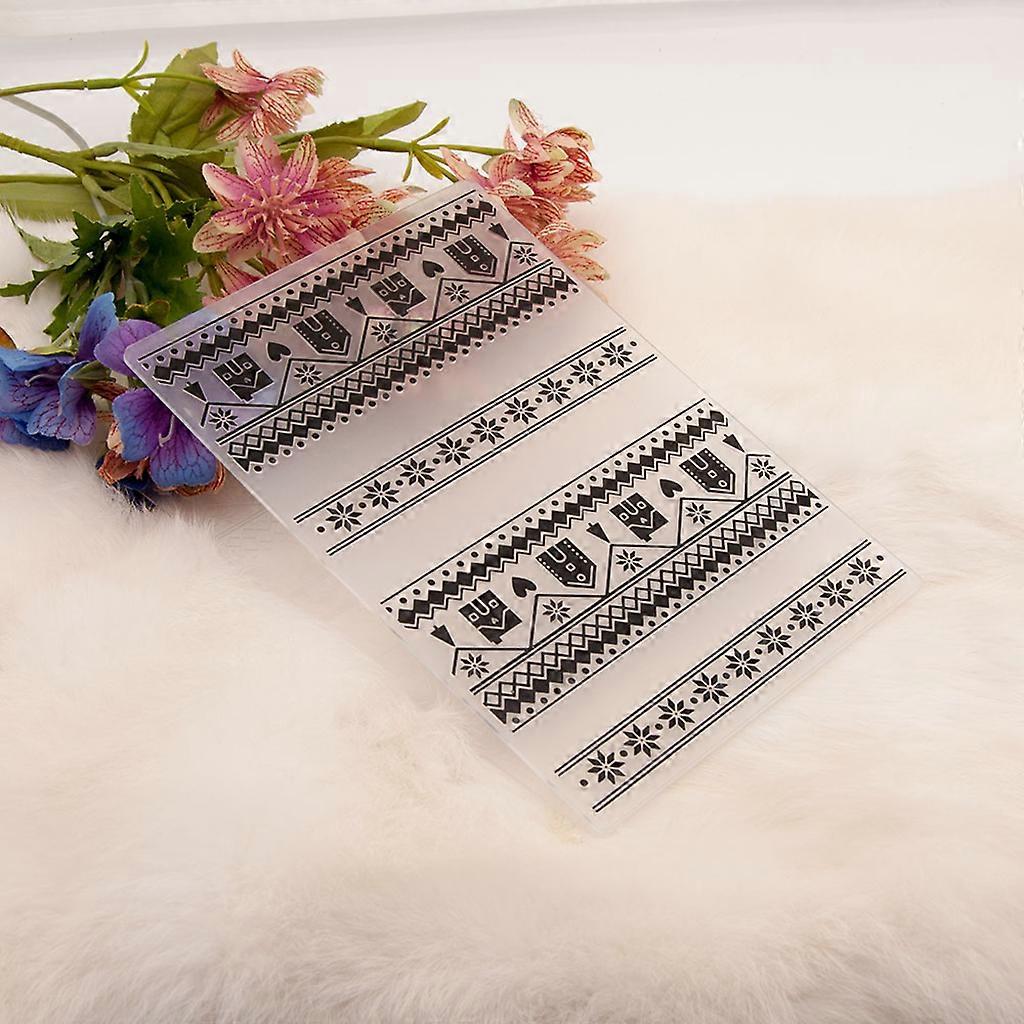 Christmas House Plastic Embossing Folder Stencil Template DIY Craft ...