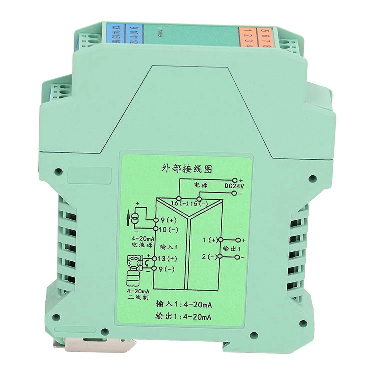 DC24V Signal Isolator 1 Input 1 Output Current Transmitter 4‑20mA Analog PLC Control DIN Rail ...