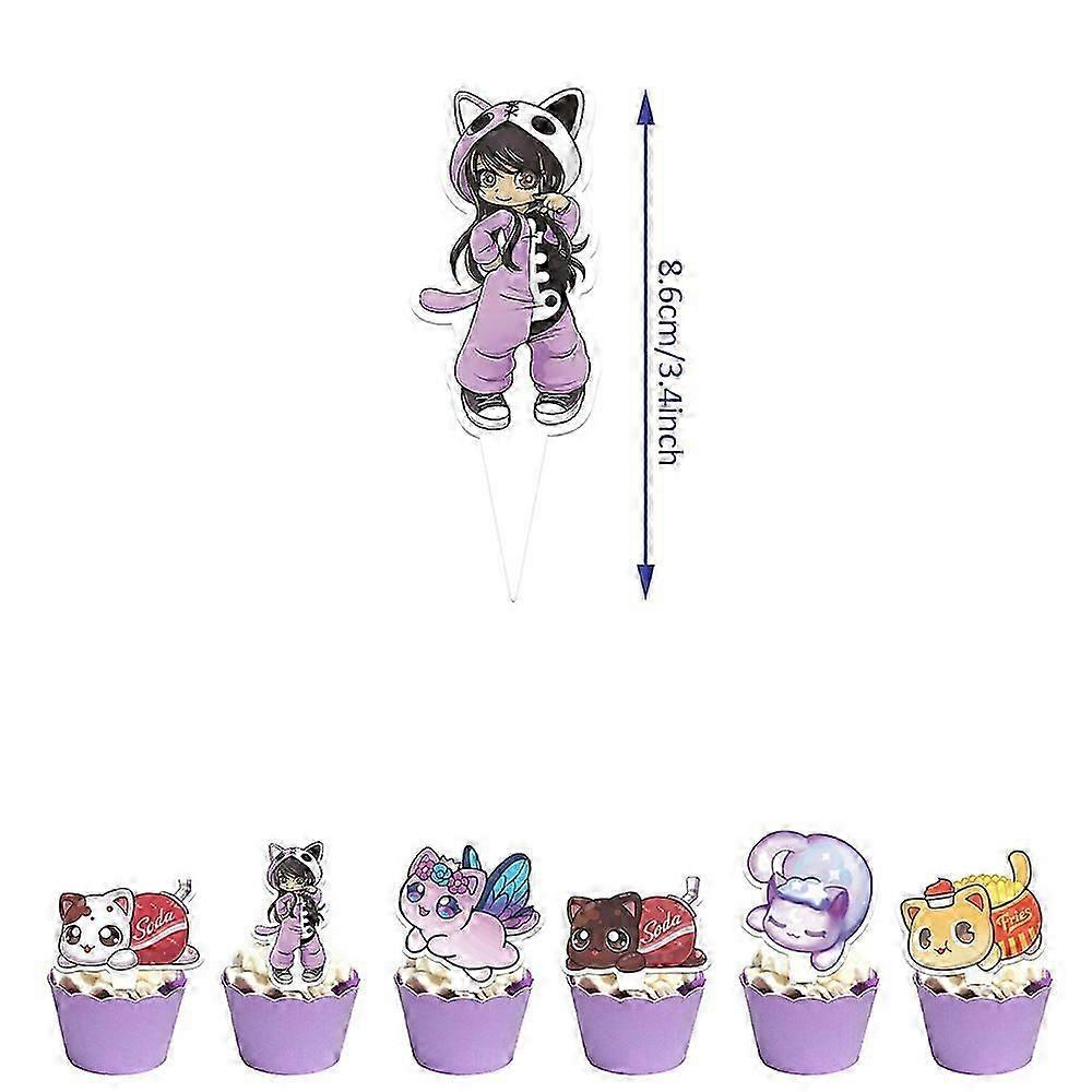 Aphmau Plushies Theme Cartoon Cute Birthday Decorations Balloons Cake ...