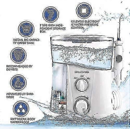Oral Irrigator Electric Power Flosser Water Jet Teeth Cleaner - 1000ml ...