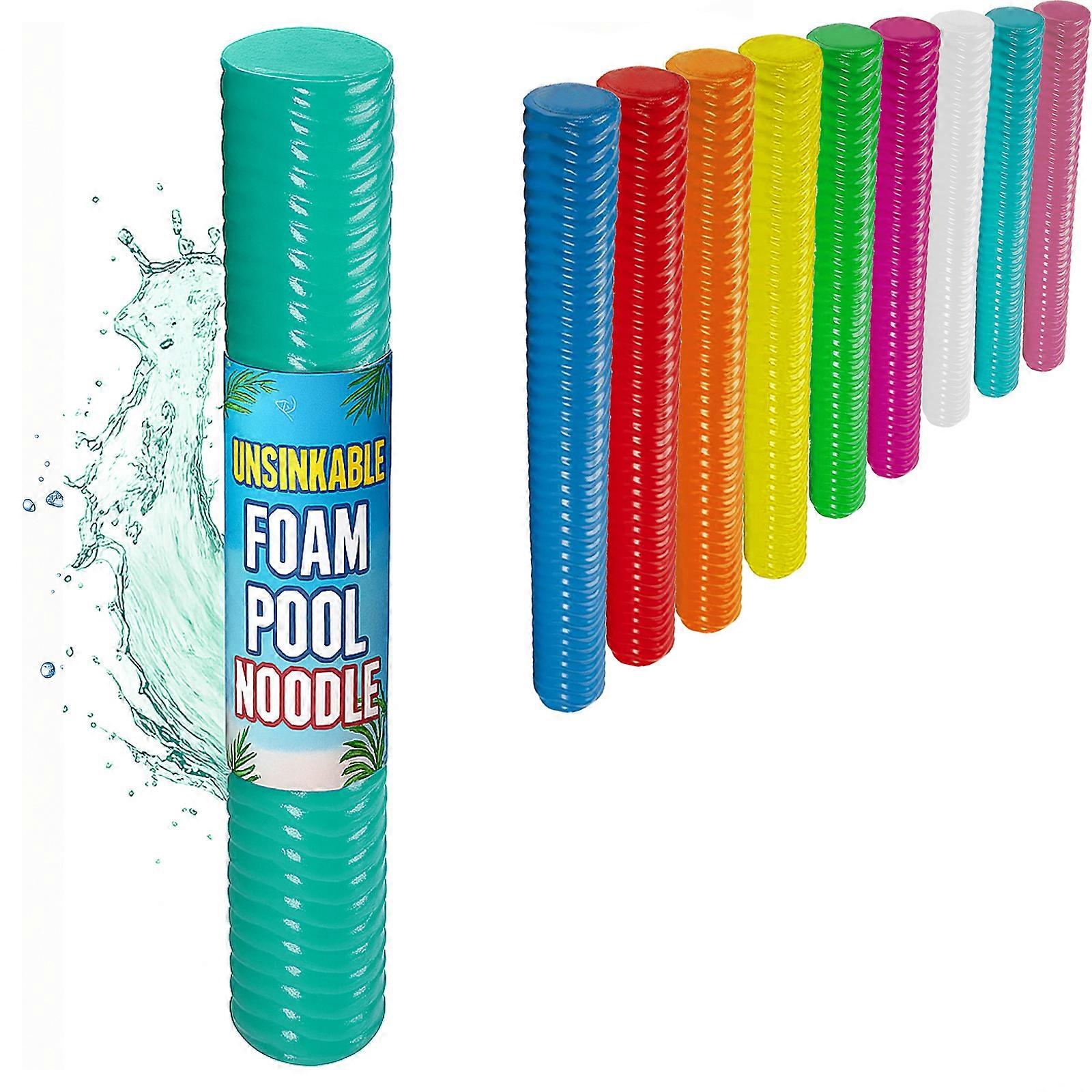 California Sun Deluxe Unsinkable Foam Pool Noodle – Extra Thick, Soft ...
