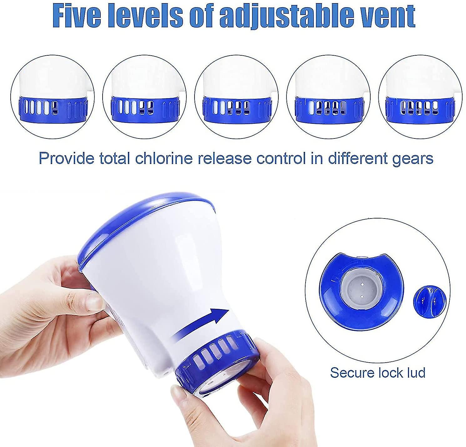 Pool Chlorine Diffuser With Thermometer, Floating Chlorine Pool Diffus ...