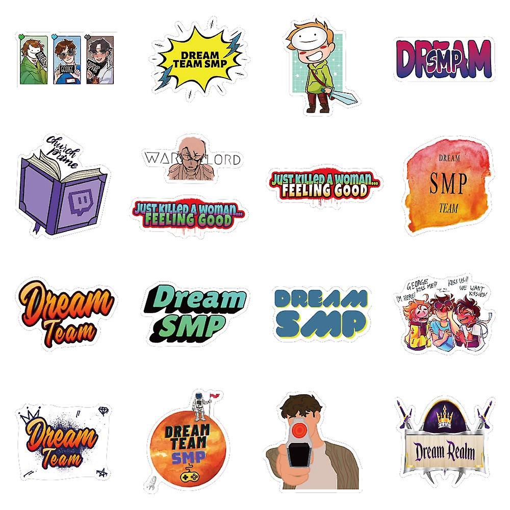 Dream SMP Stickers Pack| 50 pcs Aesthetic Waterproof Vinyl Graffiti ...