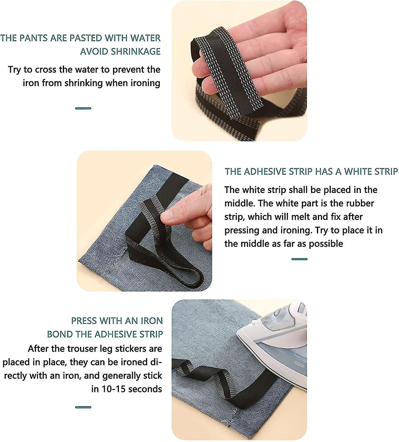 "iron-on Hemming Tape Pull Side Sticker Self-adhesive Free Cutting ...