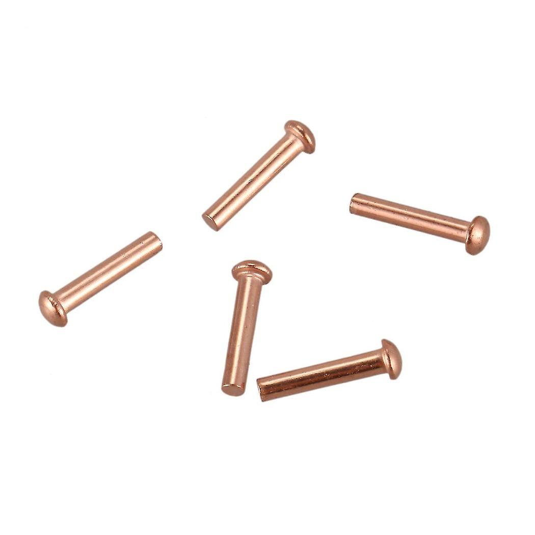 100 Pcs 5/64inch X 25/64inch Round Head Copper Solid Rivets Fasteners ...