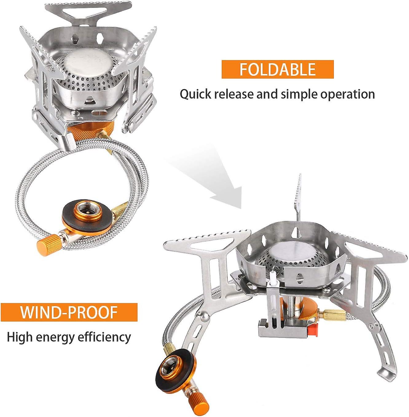 3500 W Gas Camping Stove, Camping Burner, Ultra-Light Stove Foldable ...