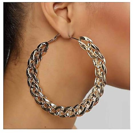 Earrings Geometric Large Round Loop Earrings Wedding Prom Party ...
