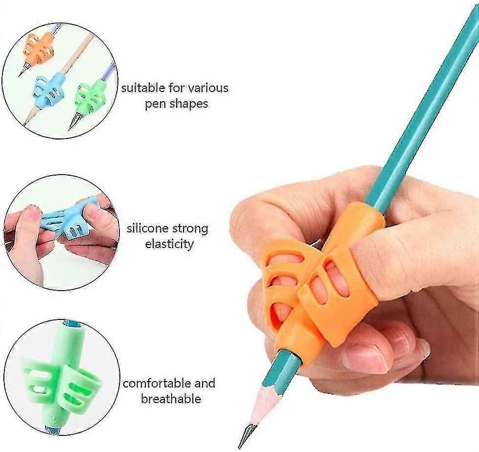 6 Pieces Pencil Grip Kids Child Finger Guide Pen Writing Aid Grip ...