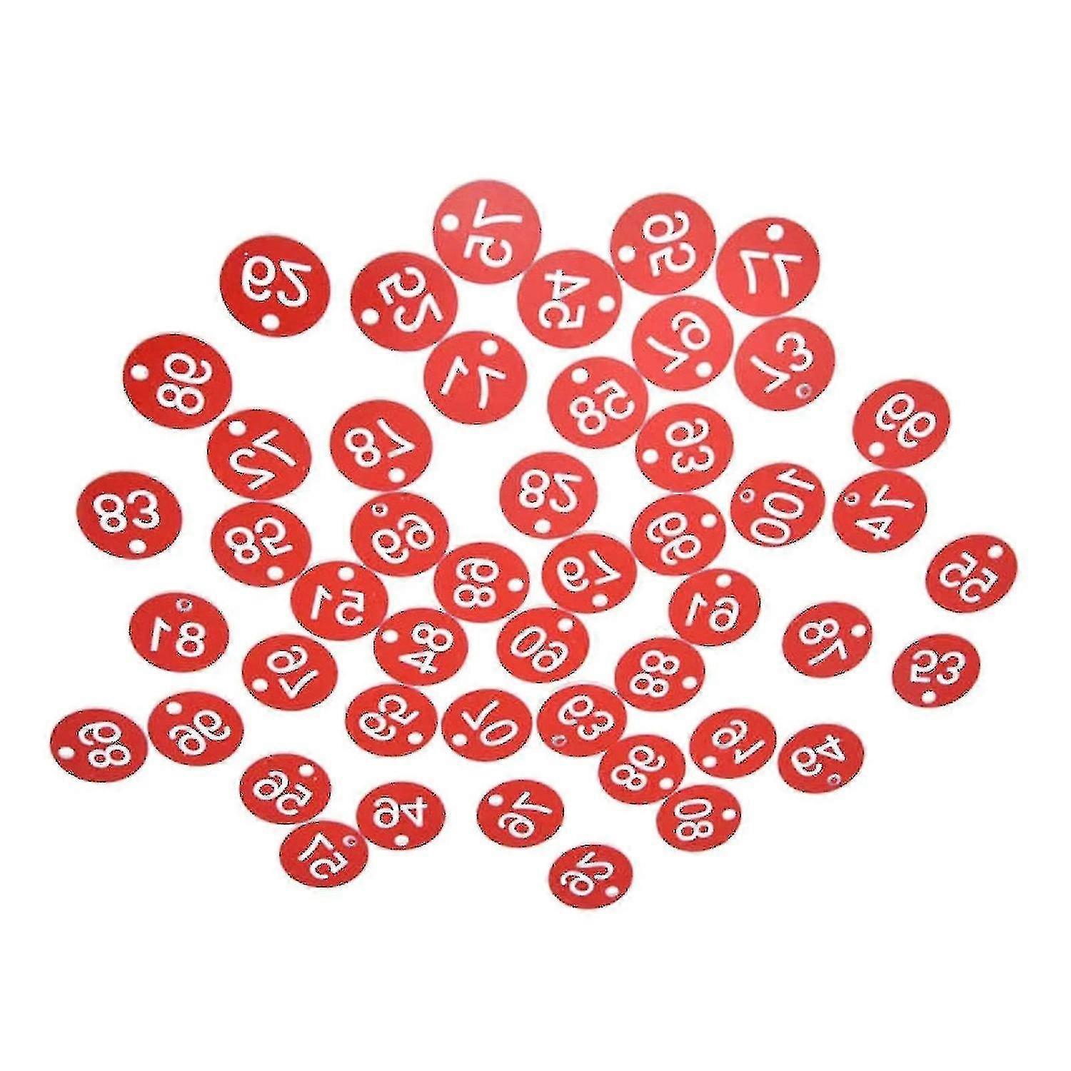 100pcs Plastic Id Number Tags 1-100 Engraved Number Id Tag Colored For ...