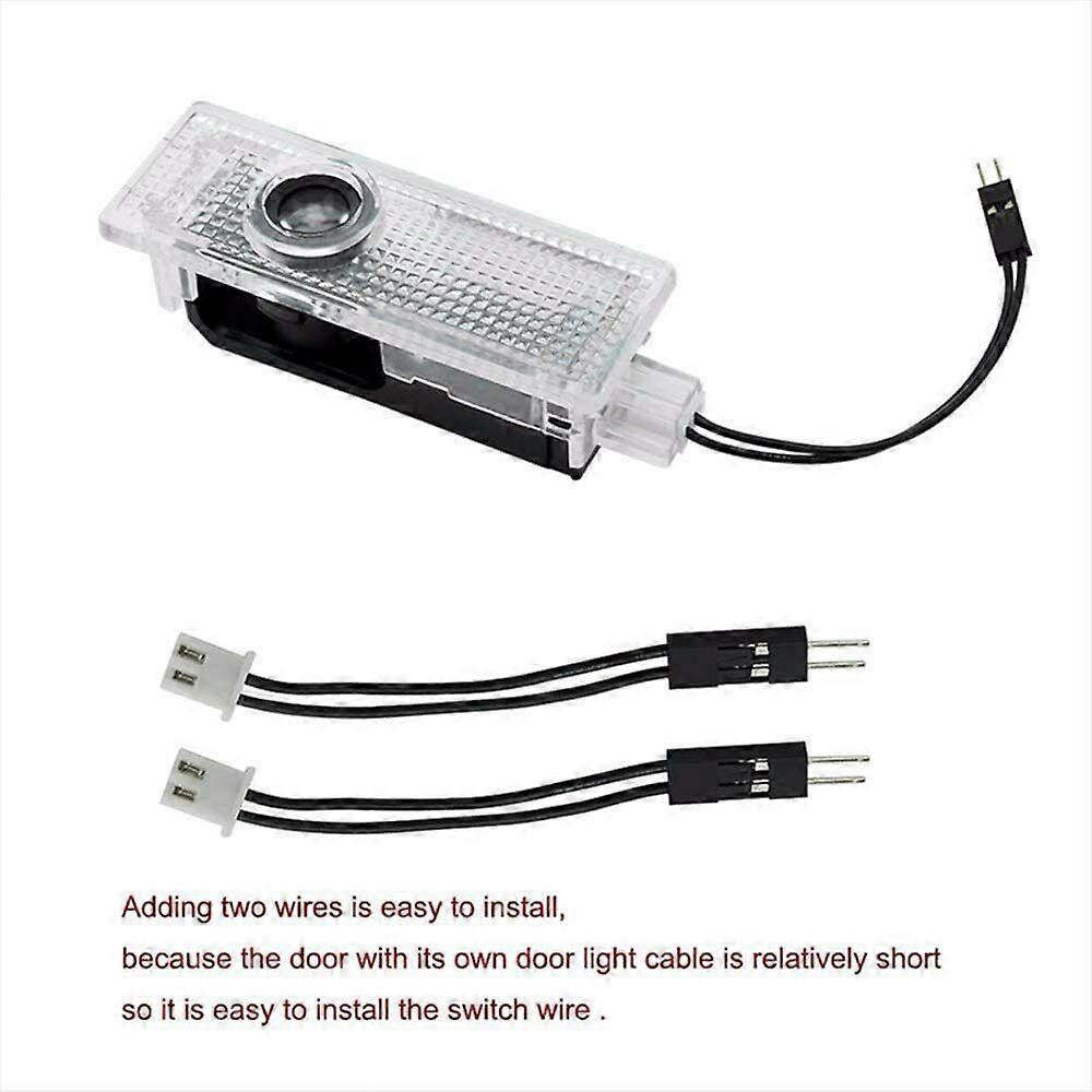 Car Door Projector Laser Led Lights Courtesy Puddle Shadow Lamps For ...