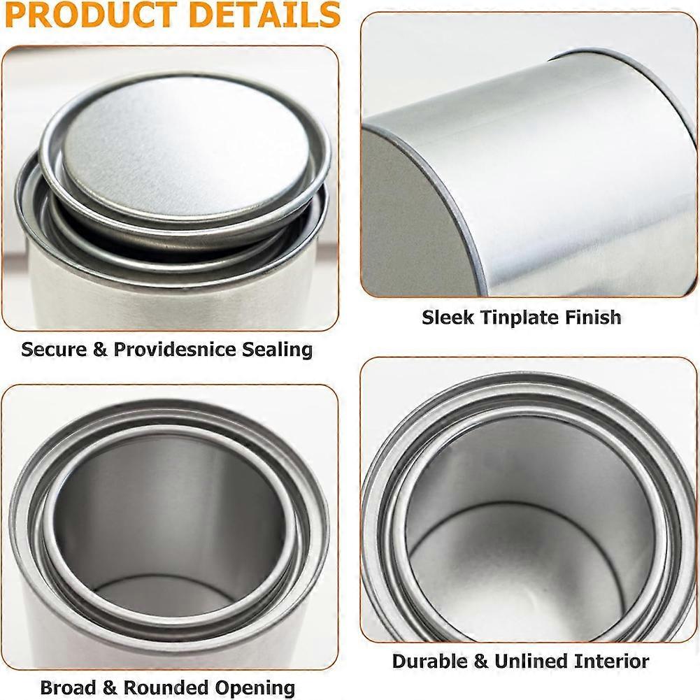 12 Pack Empty Paint Cans with Lids 0.4 Quart Tin Unlined Paint Bucket ...
