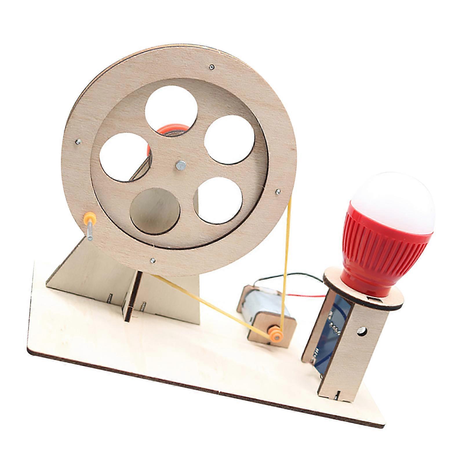 Wooden Hand-Crank Generator Kit Science Experiment STEM Educational Toy ...