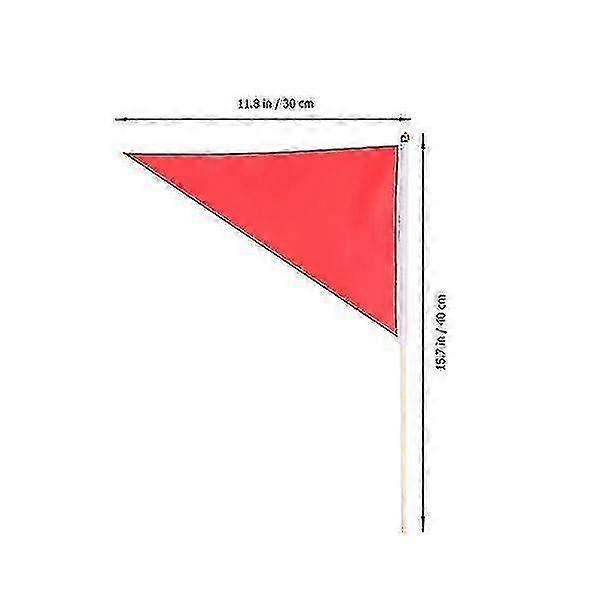 20 Pcs Banner Flags Red Marking Flags Surveyor Flags Boundary Flags ...