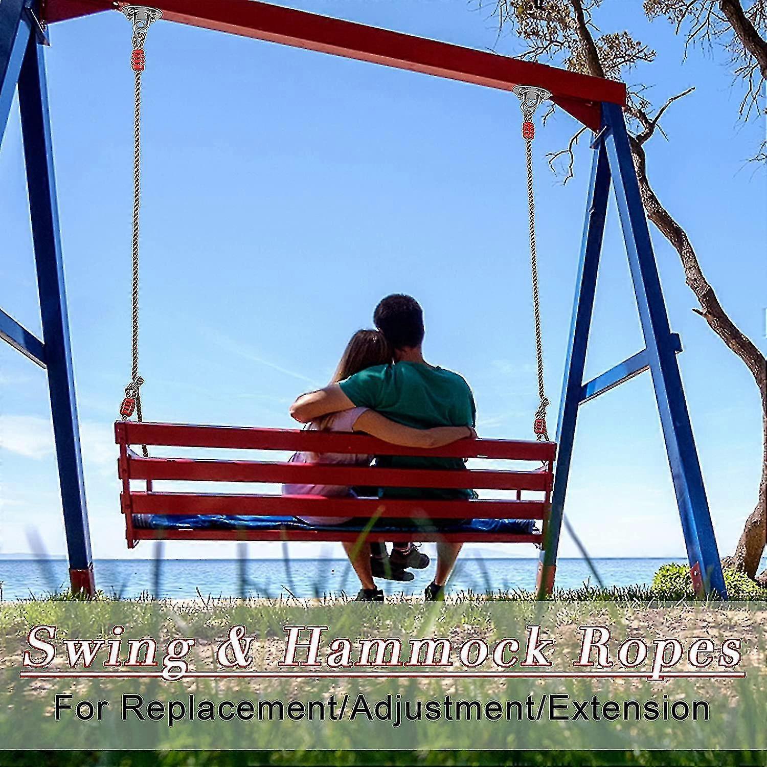 Tree Swing Ropes Hammock Straps-2pcs Adjustable Hanging Ropes Holds To ...