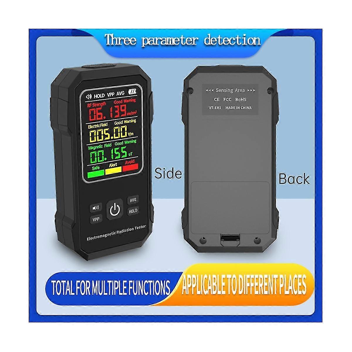 Electromagnetic Radiation Detector Electric Magnetic Field Tester Meter ...