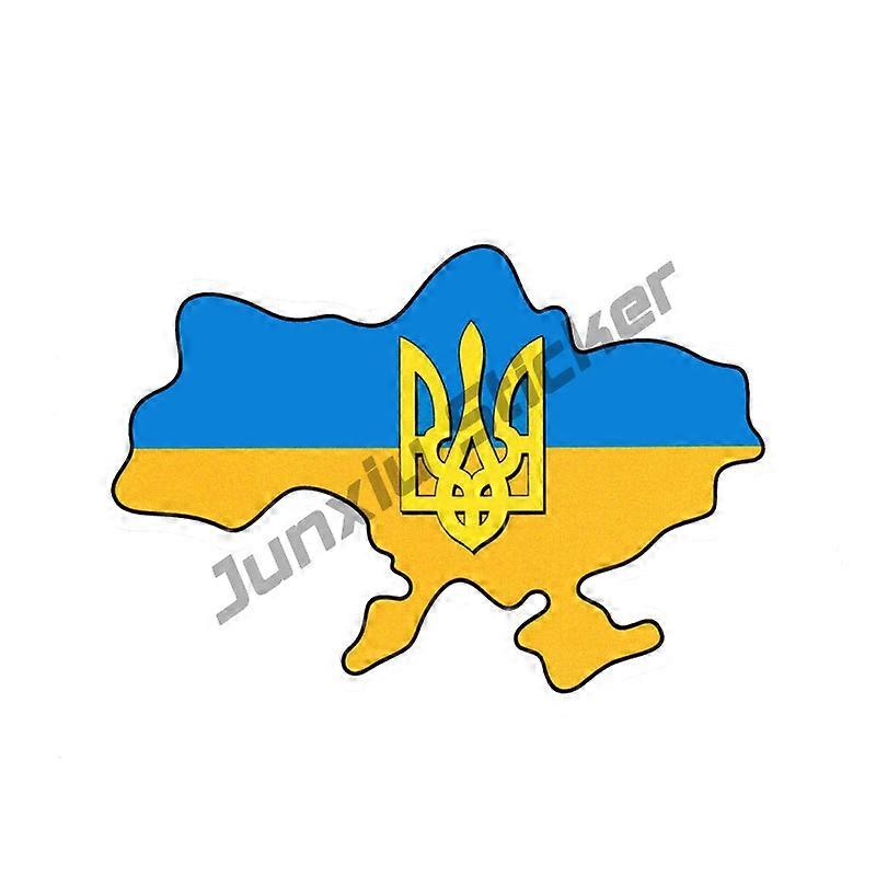 Coat of Arms of Ukraine Car Sticker Map Decal Ukrainian National Emblem ...