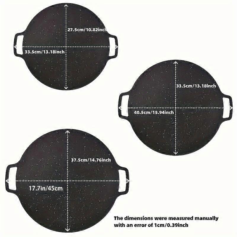 1pc, Cast Iron Roti Tawa, Double Handled Cast Iron Crepe Pan For Dosa ...