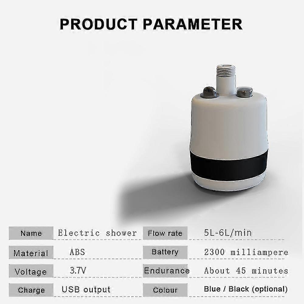 Portable Shower Camping Outdoor Shower Handheld Electric Shower Battery ...