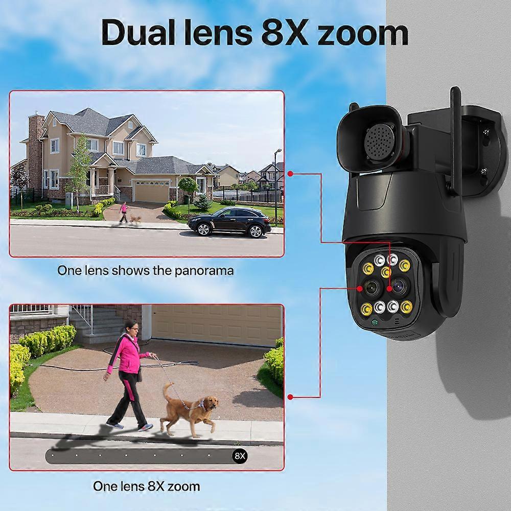 4K 8MP HD 4G IP Camera 8X Hybrid Zoom Auto Tracking PTZ Camera Outdoor ...