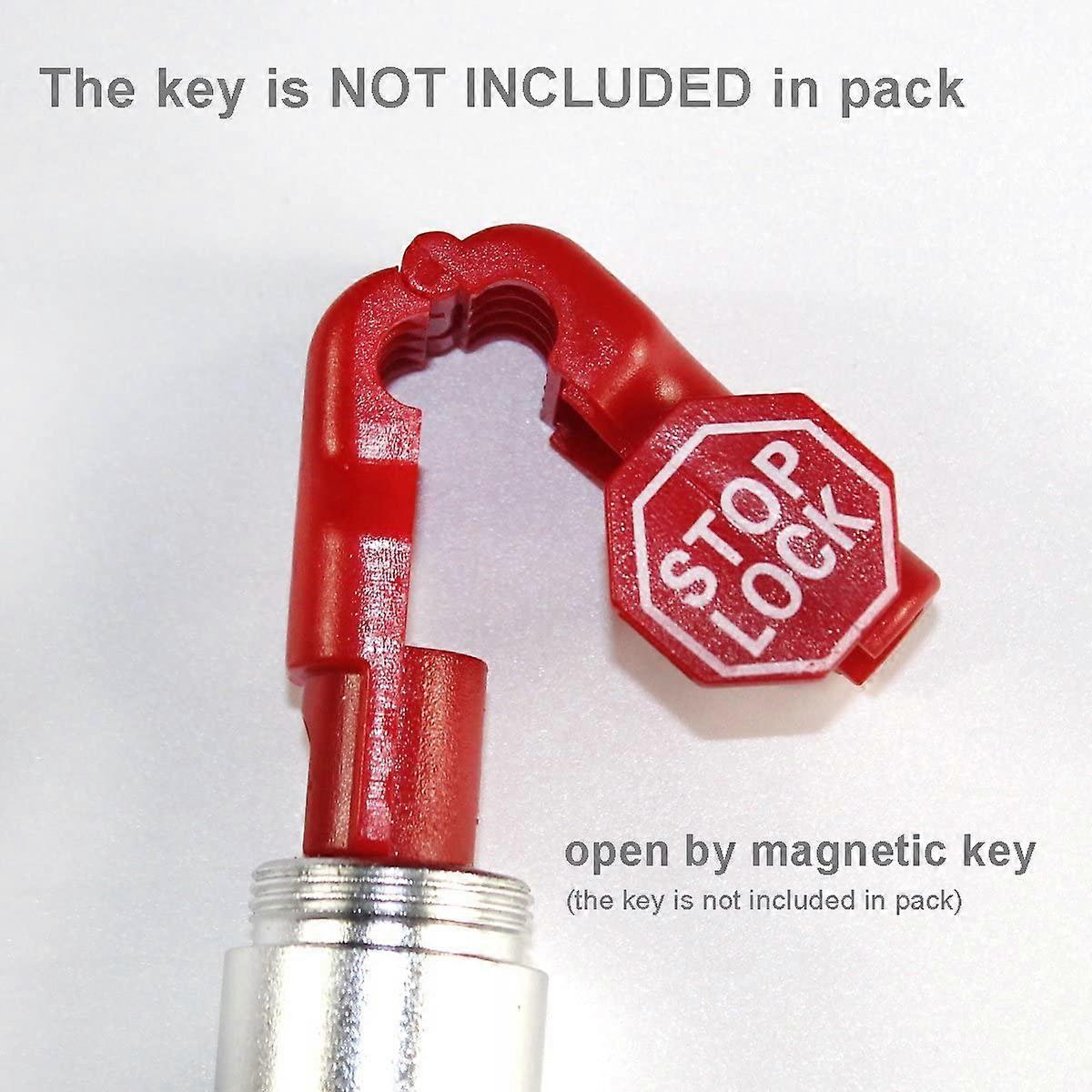 Lock Stop Lock 100 Pieces Plastic Red Stop Lock Anti-Theft Lock Retail ...