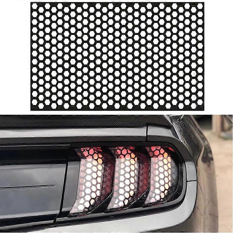 Car Interior 2PCS Car Sticker Front Rear Tail Light Lamp Honeycomb DIY ...