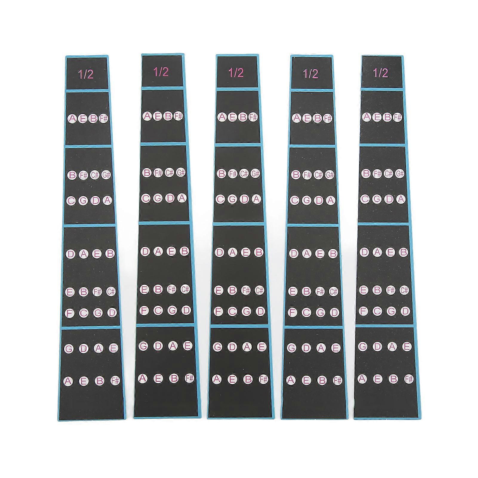 5Pcs Violin Fingerboard Sticker Paper Finger Guide Fretboard Marker ...