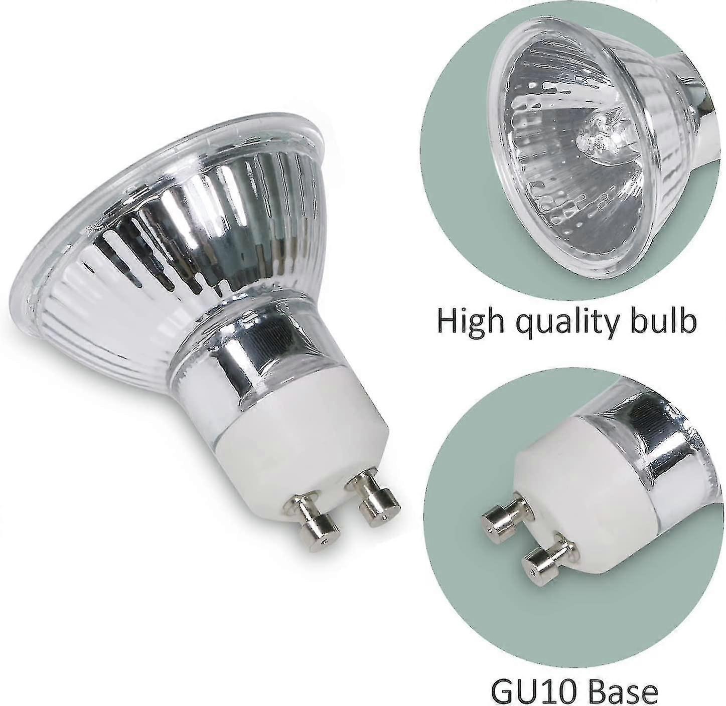 6pack Gu10 Halogen Bulbs 50w 230v Gu10 Halogen Spotlight Bulbs Warm ...