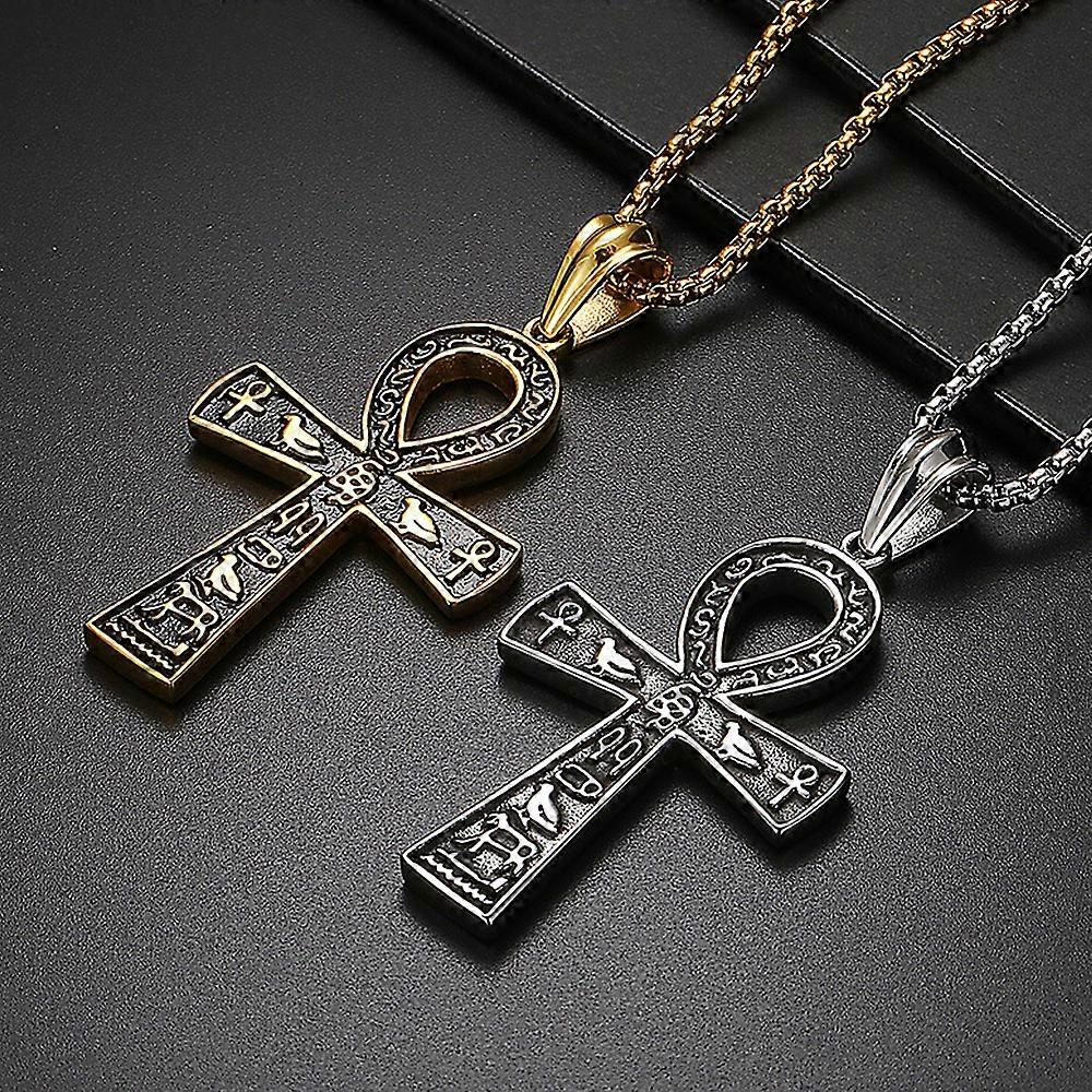 Title: Ancient Egyptian Ankh Cross Pendant, Stainless Steel Rock Hip ...