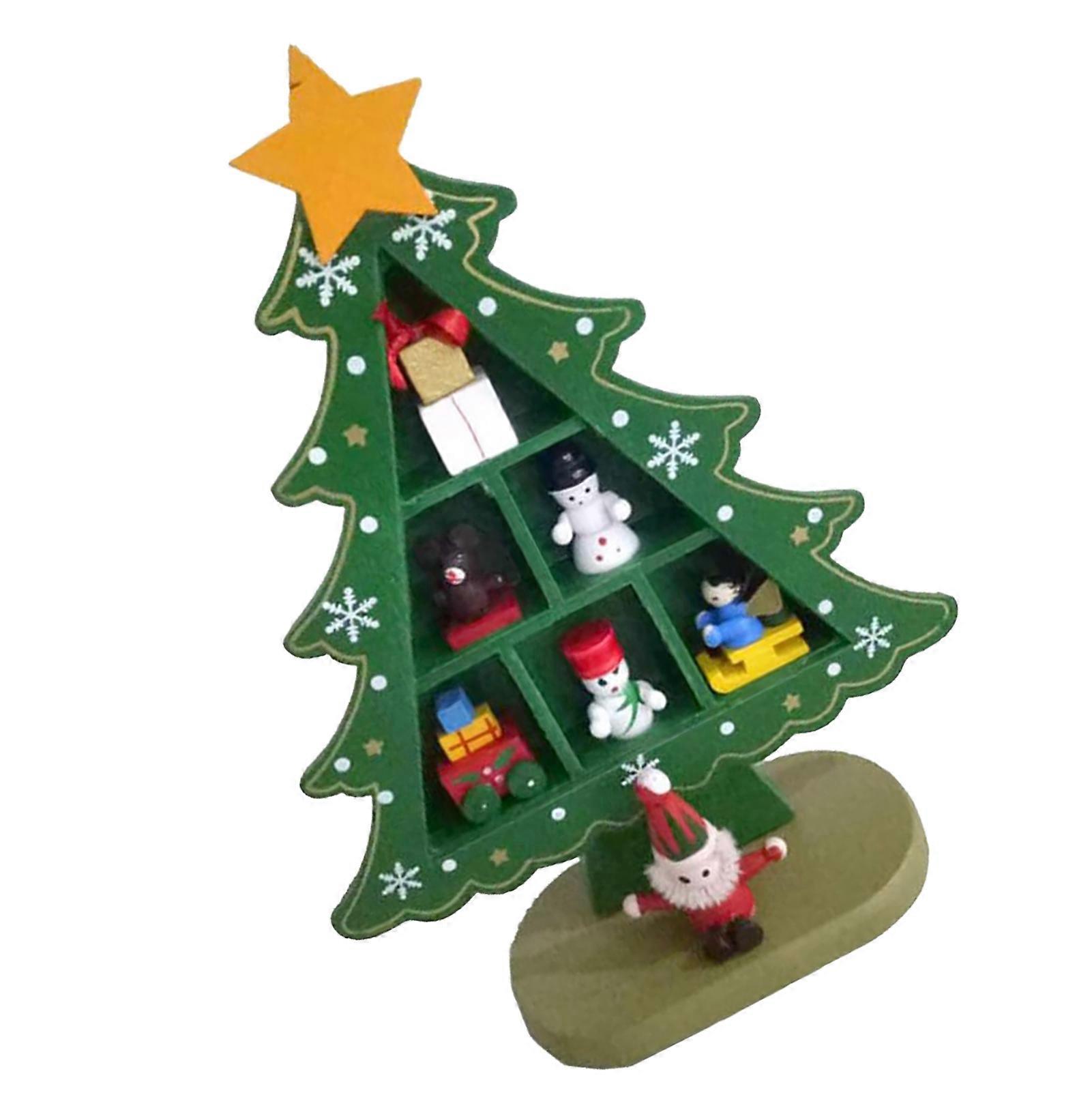 Tabletop Wooden Christmas Tree Exquisite Mini Conveniently Placed ...