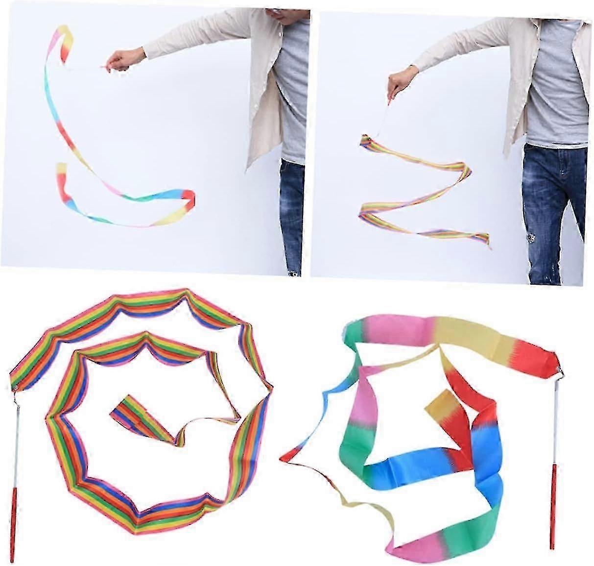 Streamers Kids Wand Dance Ribbon Stick Rhythm Ribbon Sticks Gymnastic ...