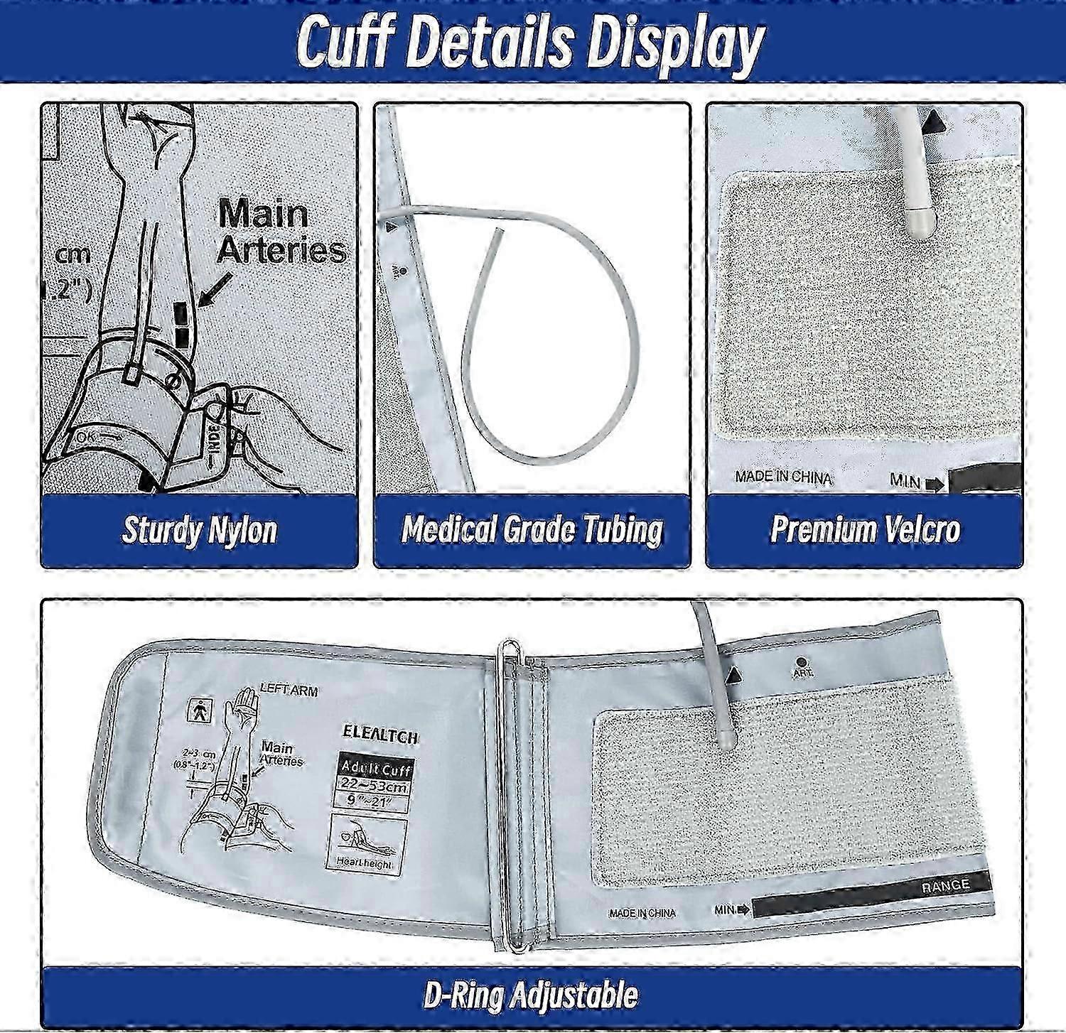 Extra Large Cuff Compatible with Omron 9u201d-21u201d Inches (22-53CM ...