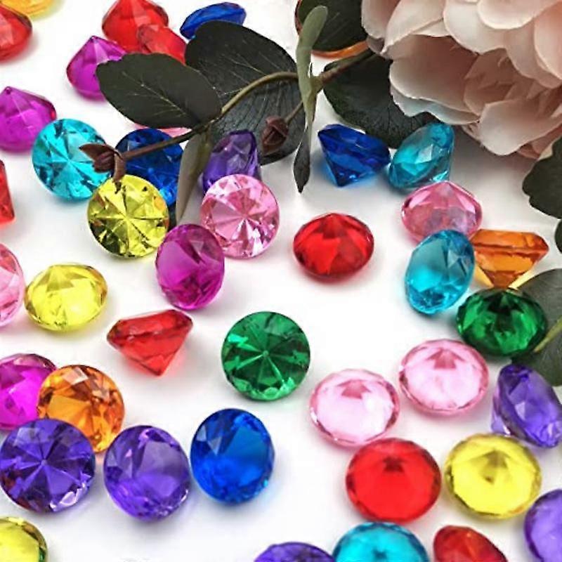 100Pcs 25mm Clear Acrylic Diamonds Wedding Table Scatters Gemstones ...