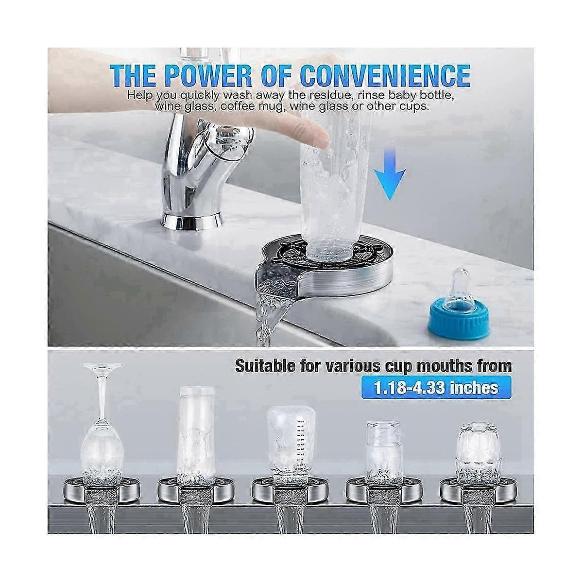 Sink Glass Rinser, Stainless Steel Kitchen Glass Rinser, Family Bar Caf ...