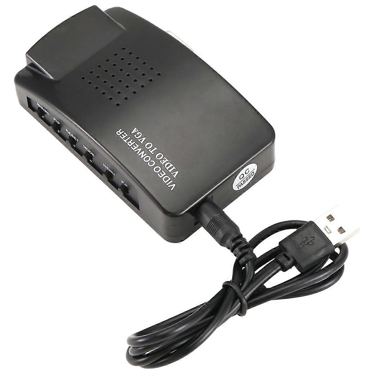 AV to VGA Adapter RCA VGA Converter PC RCA Composite S-Video AV Input ...